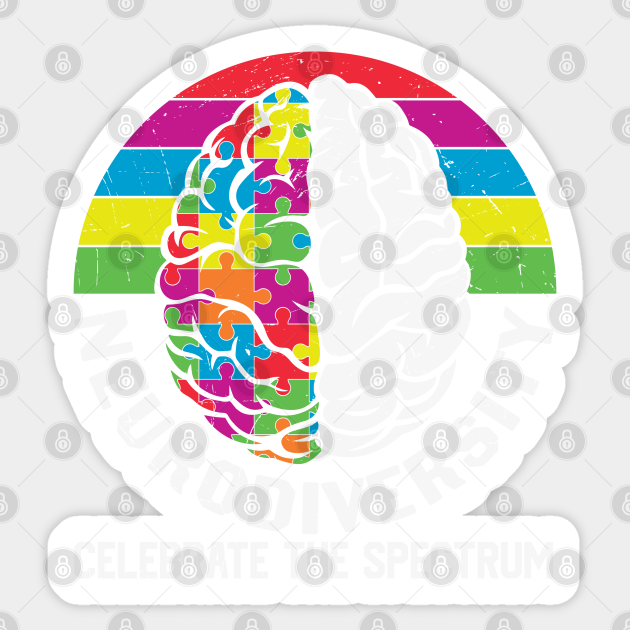 Neurodiversity Celebrate The Spectrum Autism Sticker Teepublic
